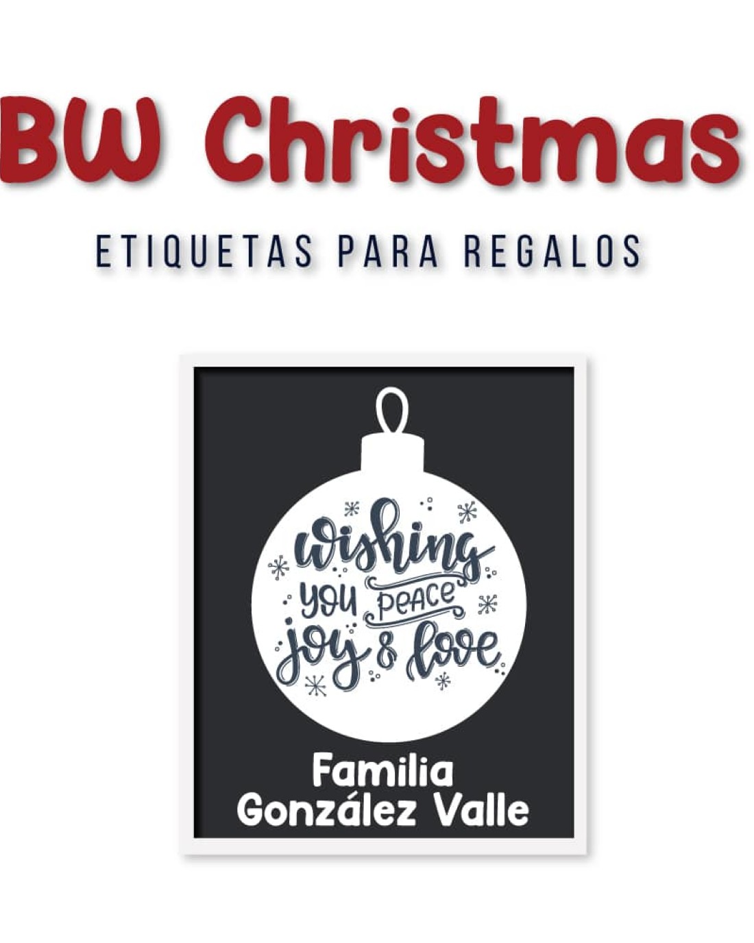Stampa | Etiquetas para Regalos de Navidad | Personaliza tus Regalos