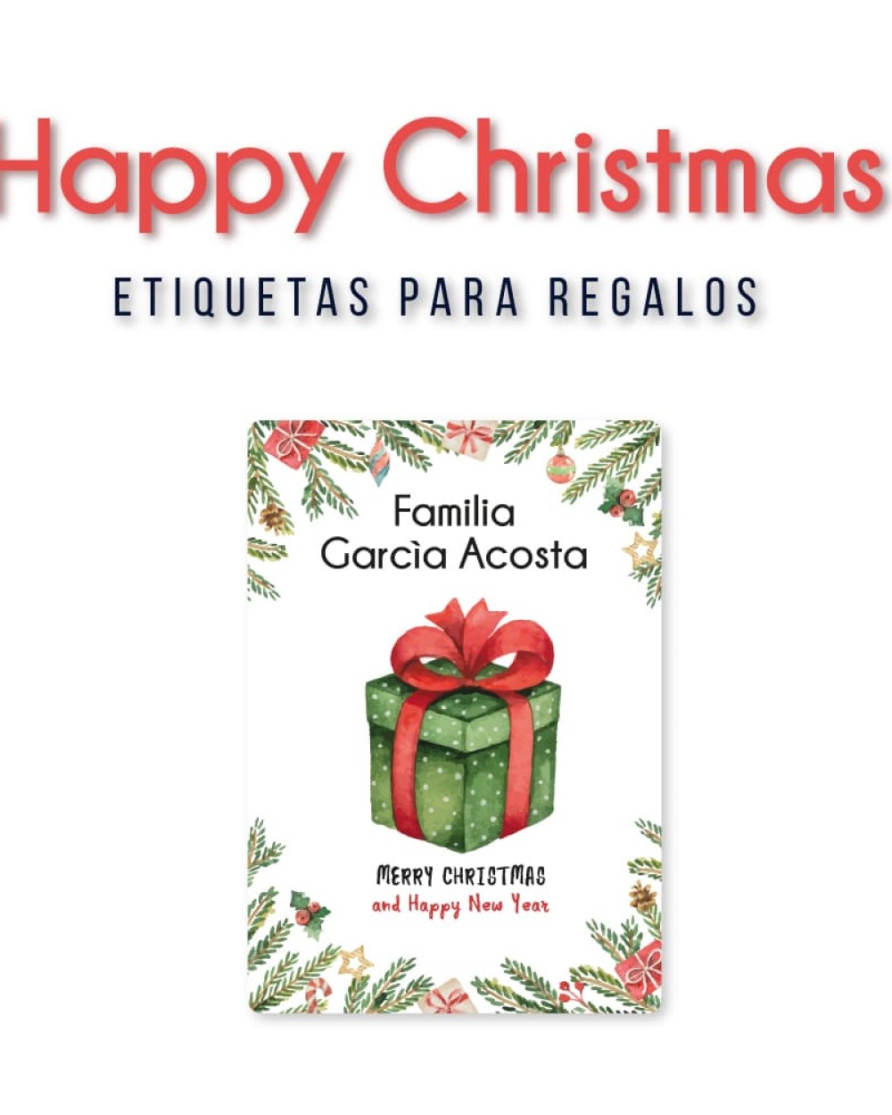 Stampa | Etiquetas para Regalos de Navidad | Personaliza tus Regalos