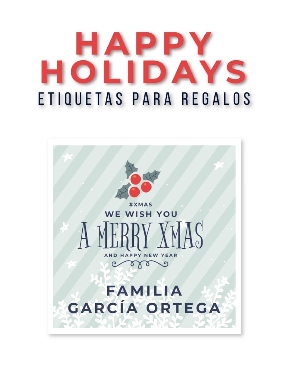 Stampa | Etiquetas para Regalos de Navidad | Personaliza tus Regalos