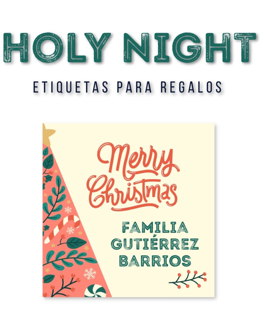 Stampa | Etiquetas para Regalos de Navidad | Personaliza tus Regalos