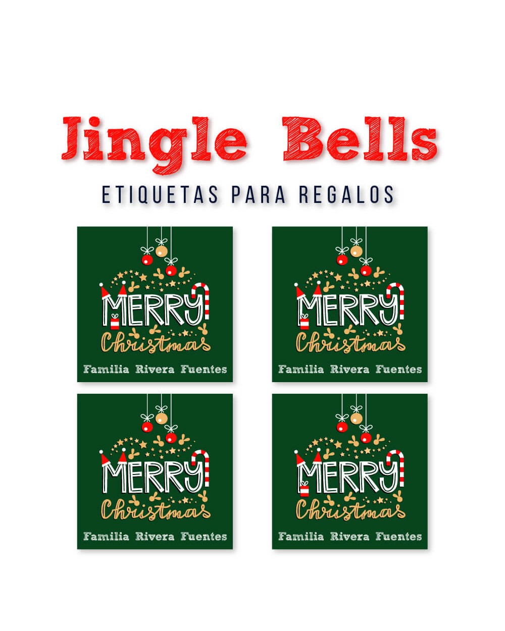 Stampa | Etiquetas para Regalos de Navidad | Personaliza tus Regalos