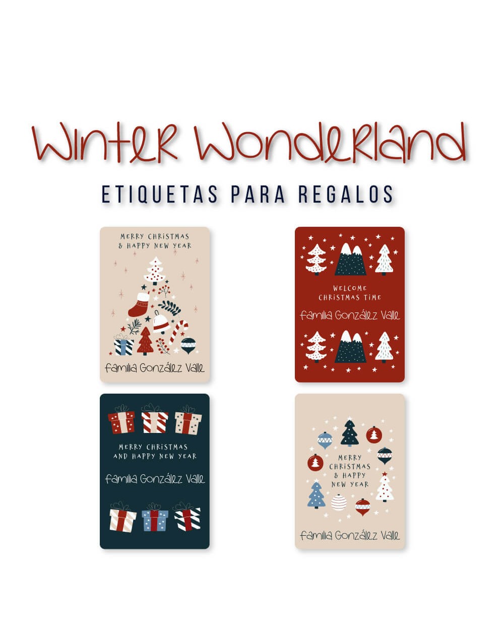 Stampa | Etiquetas para Regalos de Navidad | Personaliza tus Regalos