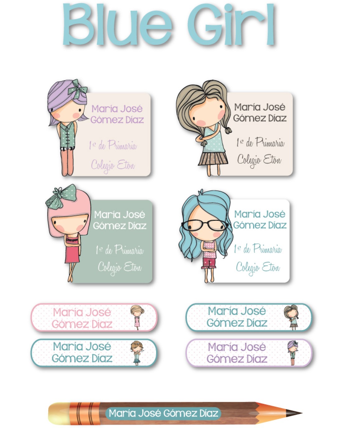 Pack Ropa y Escuela Blue Girl - Pack Clothes & School Blue Girl\