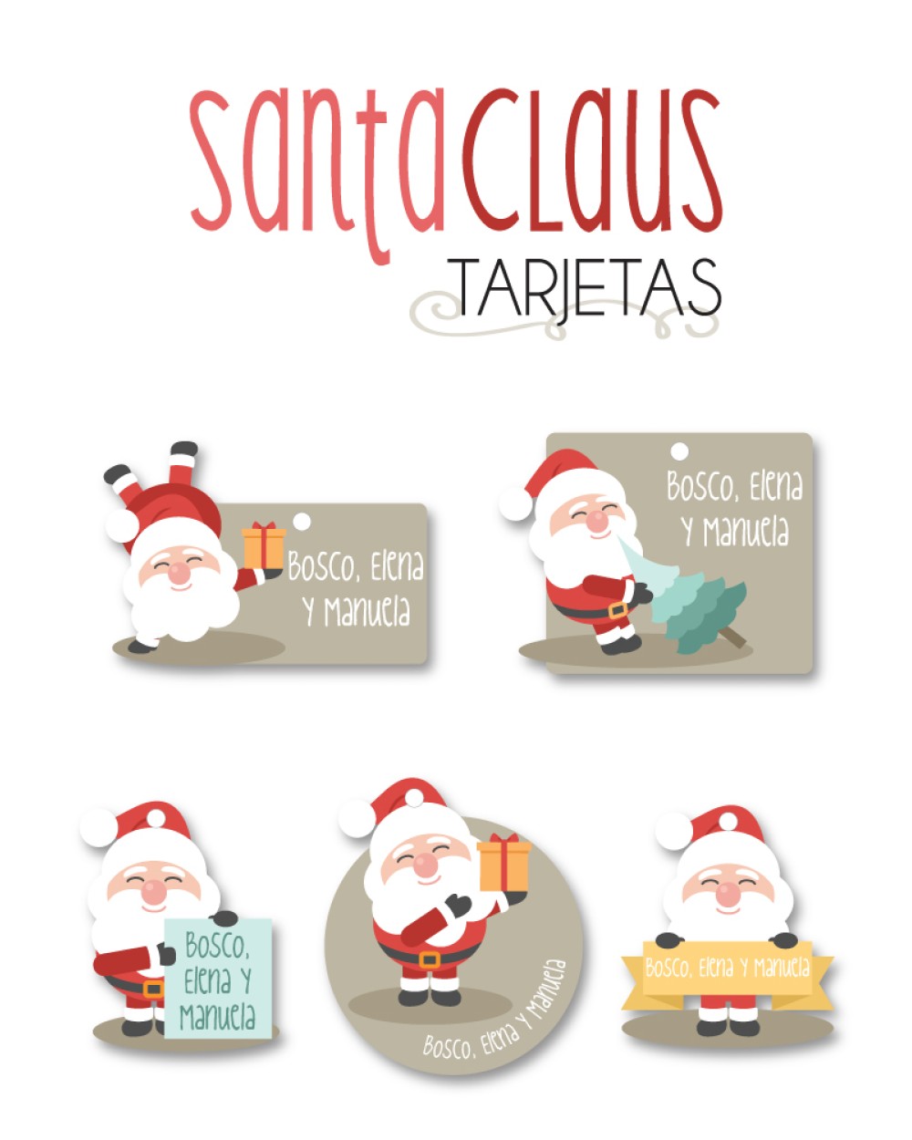 Stampa | Tarjetas para Regalos de Navidad | Personaliza tus Regalos
