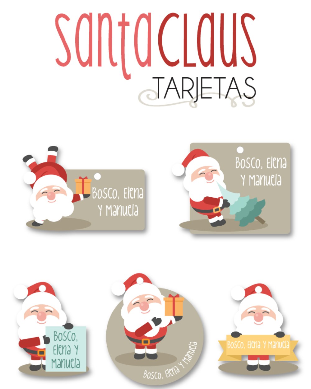 Stampa | Tarjetas para Regalos de Navidad | Personaliza tus Regalos