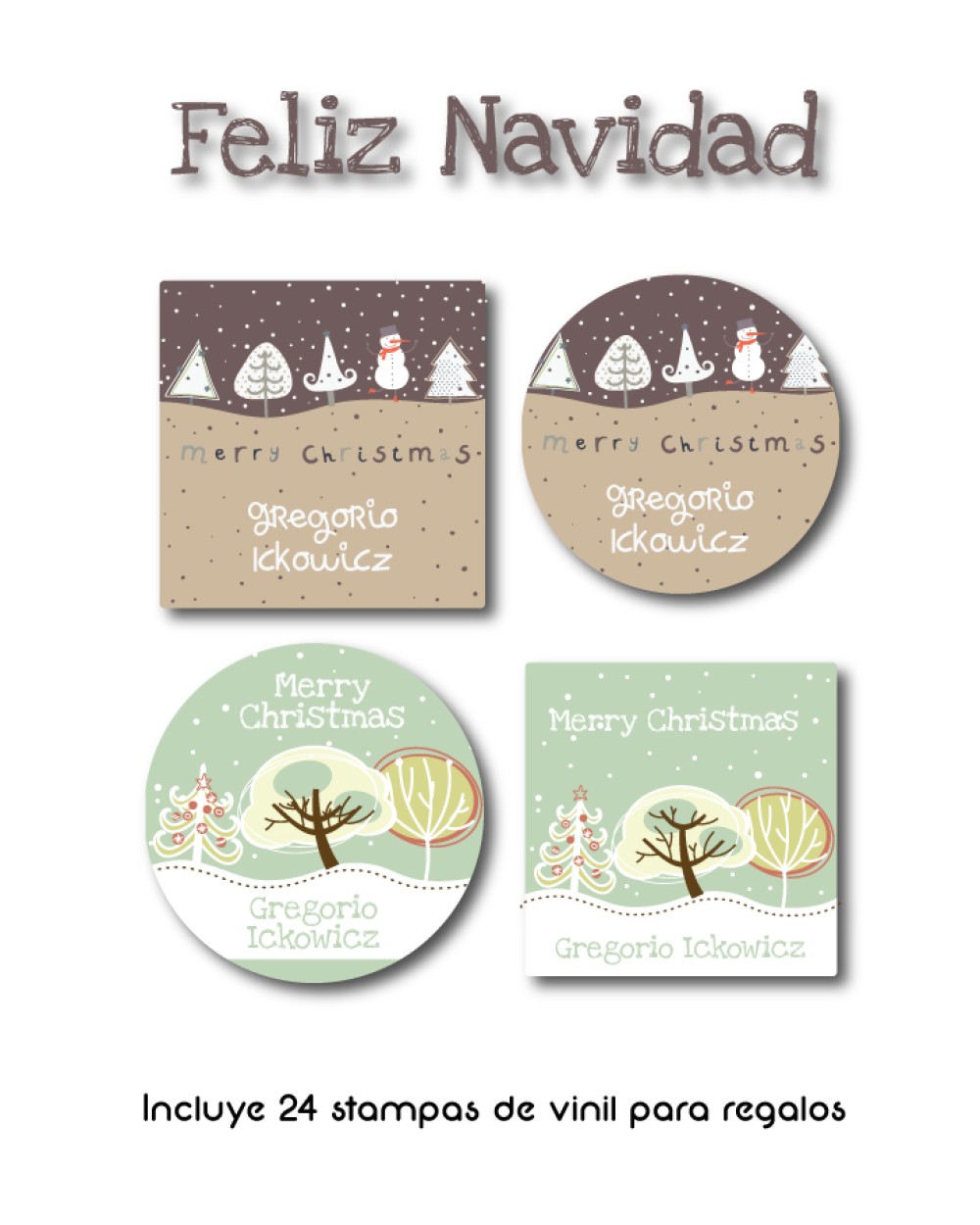 Stampa | Etiquetas para Regalos de Navidad | Personaliza tus Regalos