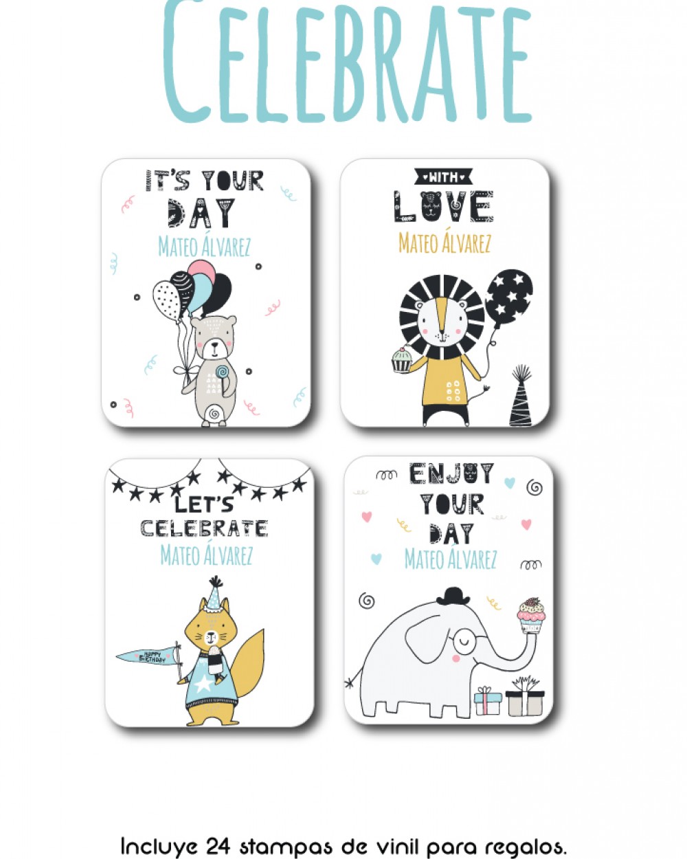 Stampa | Etiquetas para Regalos | Personaliza Fiestas Infantiles